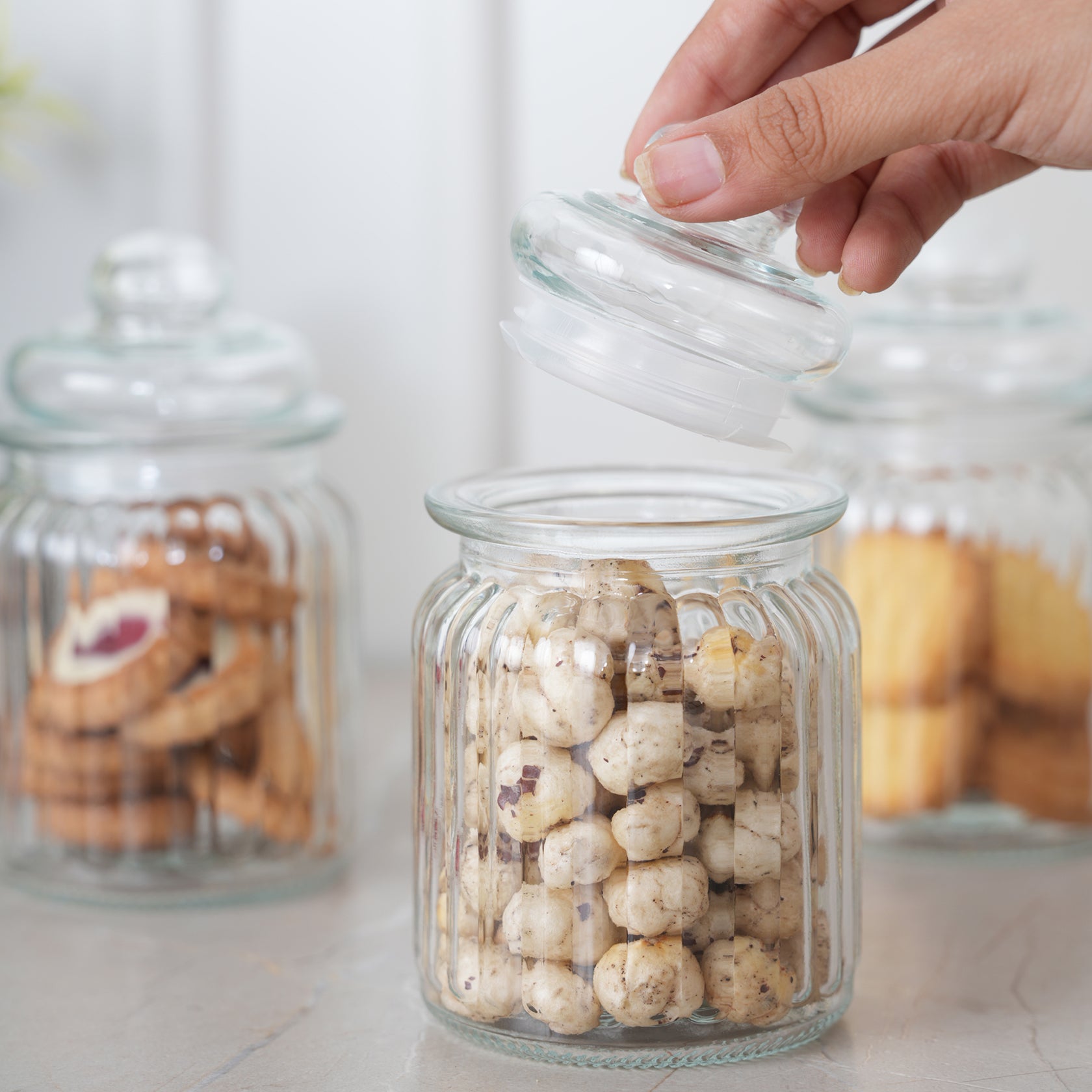 Glass Jar Storage Containers 350ML - Set of 3 | Airtight – HOME 360